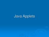 Ppt Java Applets Powerpoint Presentation Free Download Id 798289