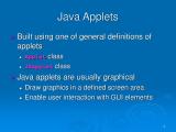 Ppt Java Applets Powerpoint Presentation Free Download Id 798289