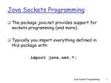 Ppt Lecture 11 Java Socket Programming Powerpoint Presentation Free