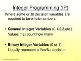 Ppt Chapter 6 Integer And Goal Programming Models Powerpoint