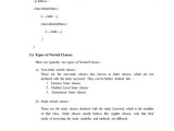 Nested Class In Java Docx