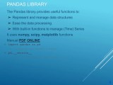 Python Panda Library For Python Programming Ppt