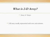 Two Dimensional Array In Java Pptx