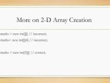 Two Dimensional Array In Java Pptx
