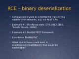 Syscan 2016 Remote Code Execution Via Java Native Deserialization Ppt