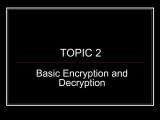 Basic Encryption Decryption Chapter 2 Ppt