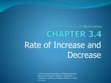 Rate Of Increase Decrease Pptx