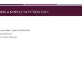 Modules In Python Programming Pptx Programming Languages Computing