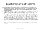 Solving Equations In Complex Numbers Ppt