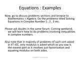 Solving Equations In Complex Numbers Ppt Physics Science