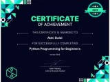 Python Programming For Beginners Certificate Pdf