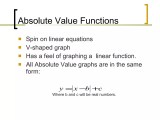 Absolute Value Functions Graphs Module 4 And 5 Ppt