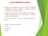 Access Modifiers In Java Pptx