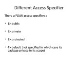 Access Specifier In Java Ppt