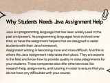 A Complete Guide For Java Assignment Help Pptx