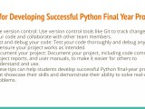 A Comprehensive Guide Of Python Final Year Projects With Source Code Pdf