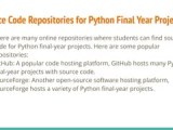 A Comprehensive Guide Of Python Final Year Projects With Source Code Pdf