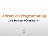Java Database Connectivity Advanced Programming Pdf