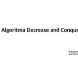 Algoritma Decrease And Conquer Materi Presentaion Pptx