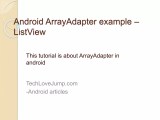 Android Array Adapter Listview Pptx