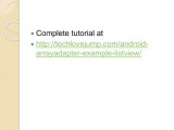 Android Array Adapter Listview Pptx