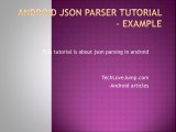 Android Json Parser Tutorial Example Pptx