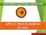 Applet Programming In Java Pptx