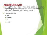 Applets In Java Pptx
