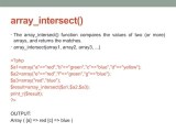 Array Functions Using Php Programming Language Pptx