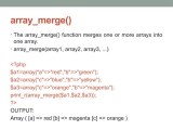 Array Functions Using Php Programming Language Pptx