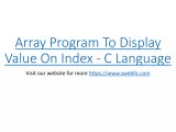 Array Matrix Example Programs C Language Ppt