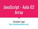 Aula 02 Javascript Arrays Ppt