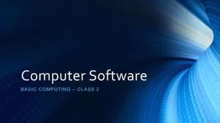 Basic Computing Lesson 2 Computer Software Pptx - Desktop Dark Images for Desktop