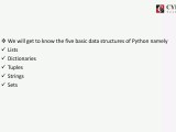 Basic Data Structures In Python Pptx