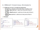 Basic Vbscript For Qtp Pptx Programming Languages Computing