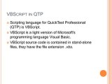 Basic Vbscript For Qtp Pptx Programming Languages Computing