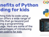 Benefits Of Python Coding For Kids Pdf