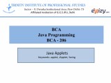 Java Programming Introduction To Java Applet Programs Pptx