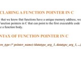 C Programming Function Pointers Pptx