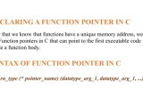 C Programming Function Pointers Pptx