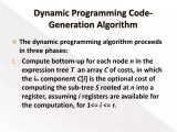 Dynamic Programming Code Optimization Algorithm Compiler Design Pptx