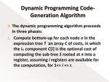 Dynamic Programming Code Optimization Algorithm Compiler Design Pptx