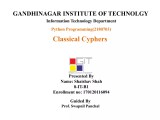 Classical Cyphers Python Programming Pptx