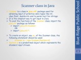 Class Ix Input In Java Using Scanner Class 1 Pptx Programming