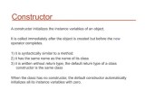 Class Object Method Constructors In Java Pptx