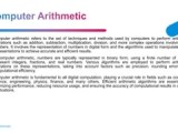 Computer Arithmetic Algorithm Arithmetic Pptx