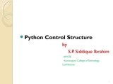 Python Control Structures Ppt