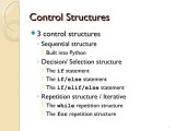 Python Control Structures Ppt