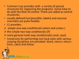 Lisp Control Structures In Lisp Pptx