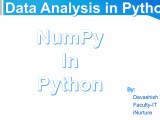 Data Analysis In Python Numpy Pptx